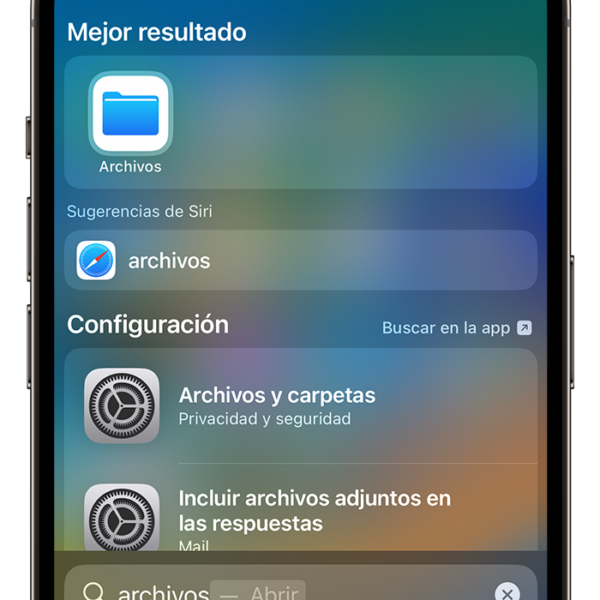 ¿Dónde está la carpeta de archivos en mi iPhone?